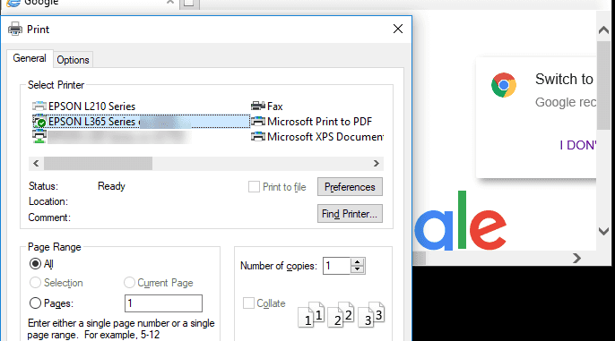 Internet Explorer error unable to print - Error Solutions