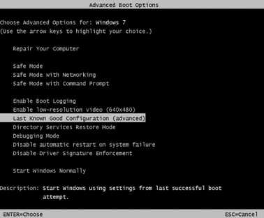Windows Error Recovery Screen - Error Solutions