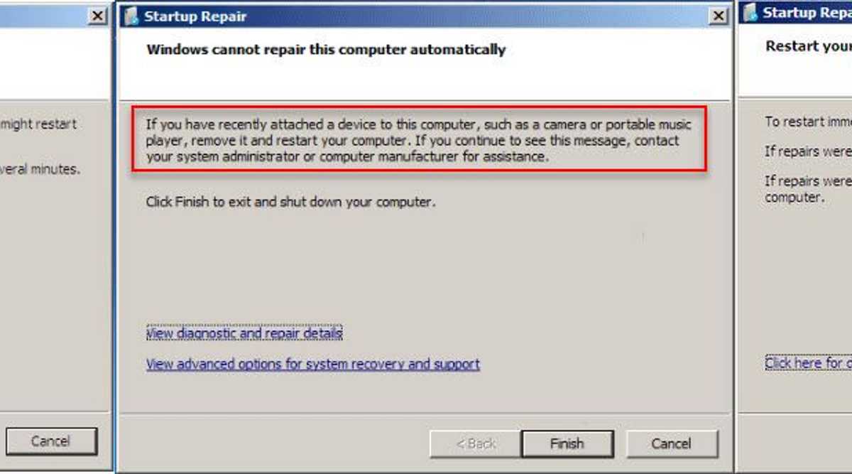 Windows error recovery screen - Error Solutions